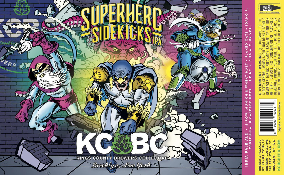 Superhero Sidekicks IPA - KCBC Kings County Brewers Collective - 16 oz ...